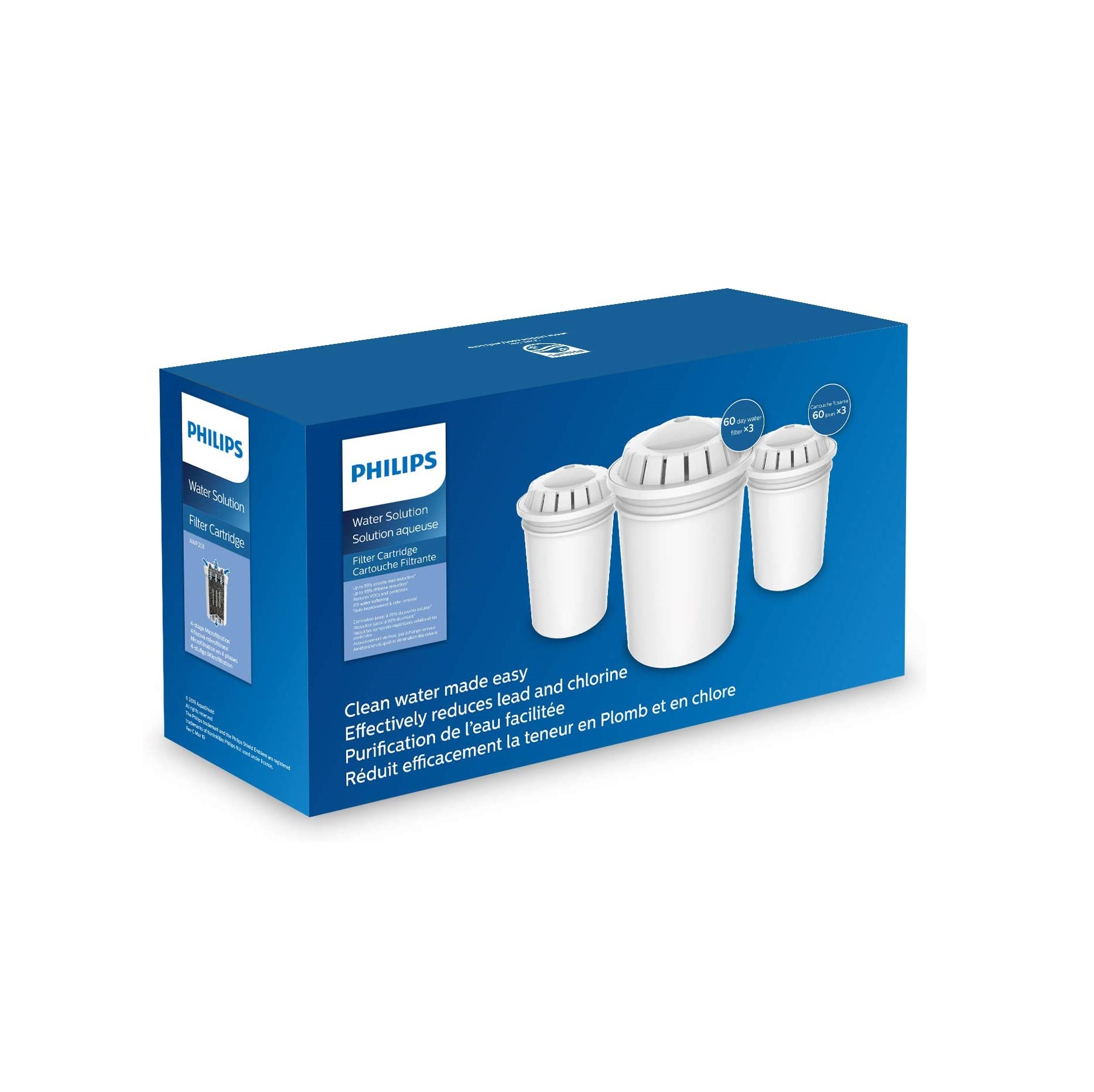 Philips Microfiltration 3 Packs Replacement Water Filter Cartridges ...