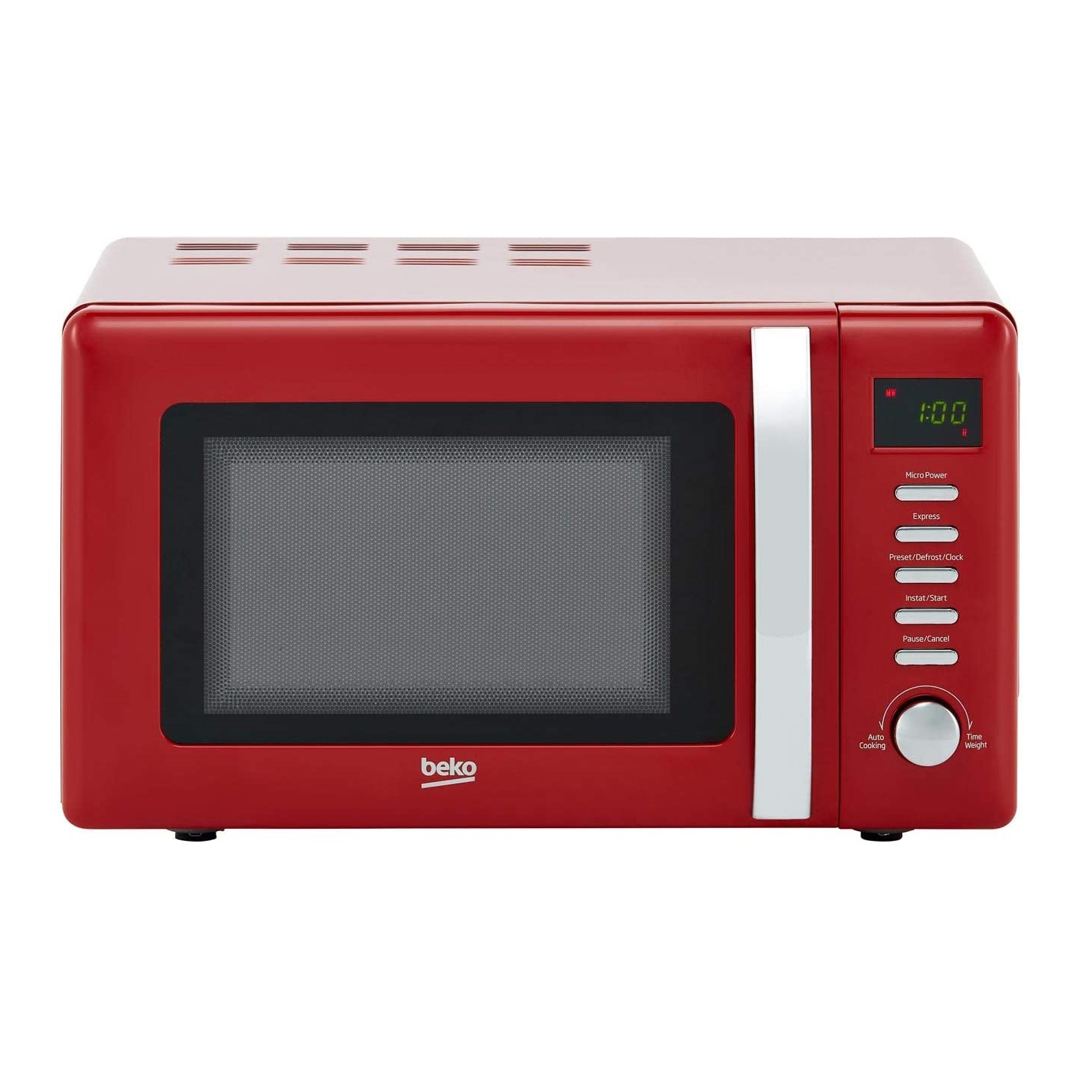 Beko 800W Retro Compact Microwave – Red – 20L – MOC20200R - BrandCart