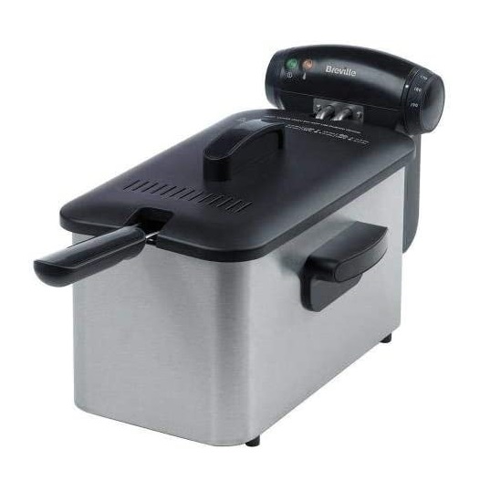 Breville Deep Fat Fryer Brushed – Black & Stainlesss Steel – 3L ...